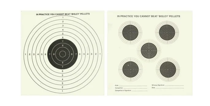 Bisley Double Sided 17cm Paper Targets | Greenfield Gunmakers
